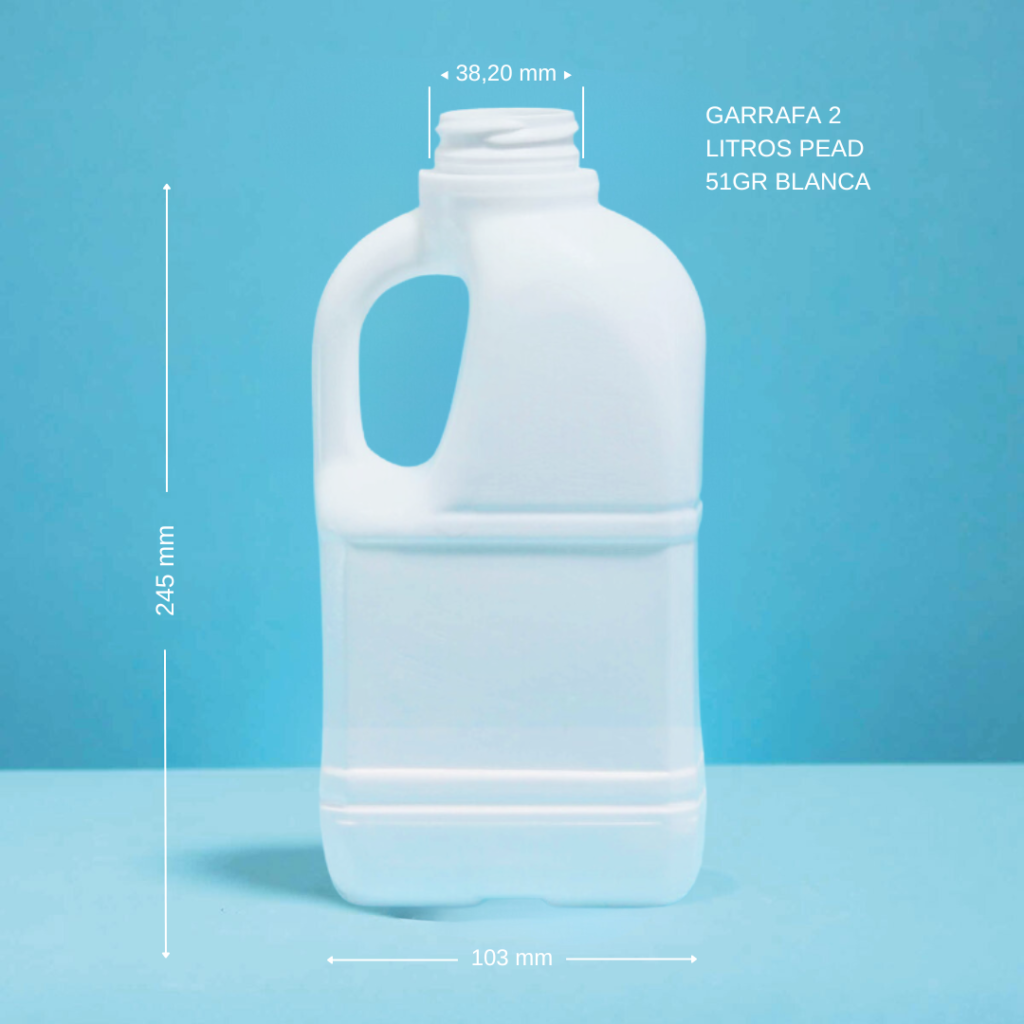 Garrafa 2L PEAD 51gr Blanca – Tecnopres Gráfica S.A